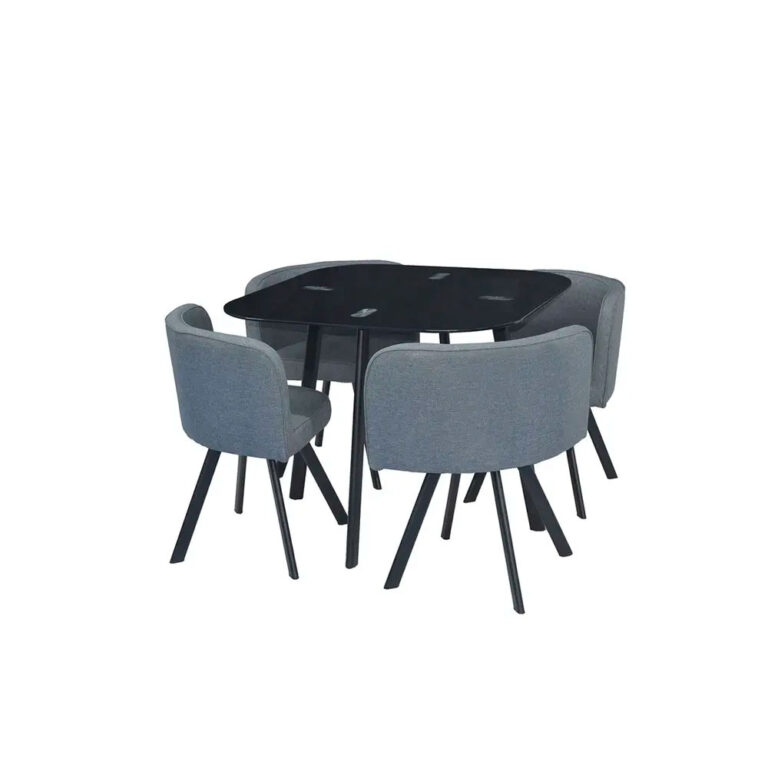 Comedor 4 sillas Pizza negro – Dechaus