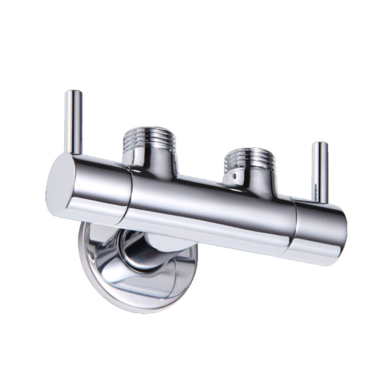 LLAVE ANGULAR DOBLE SALIDA 1/2″HE - Dechaus